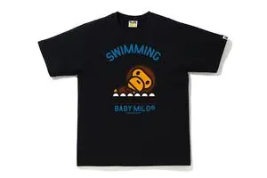 A BATHING APE Milo Swimming Sports Tee Shirt - Black