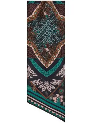 FERRAGAMO Ba Nodonirva Scarf - Black/green