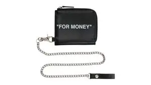 Off-White Quote Chain Wallet - Black