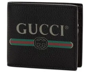 Gucci Print Bifold Wallet Leather Black - Multicolor