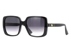 Gucci Rectangle Full Rim Sunglasses - Black (gg0632s 001)