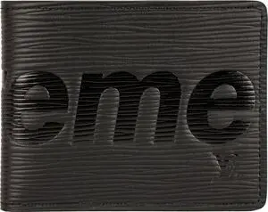 LOUIS VUITTON X Supreme Slender Wallet Epi Black - Multicolor