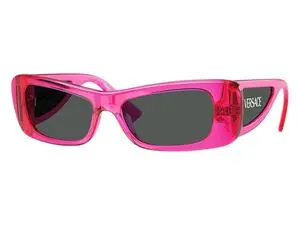 Versace Oval Sunglasses - Transparent Fluo Fucsia (ve4481 543487)