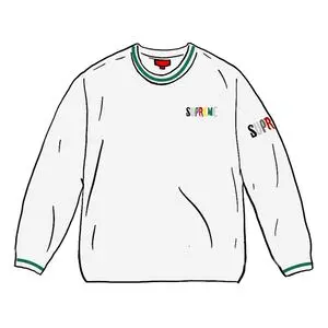 Supreme Logo Long Sleeve Top - White
