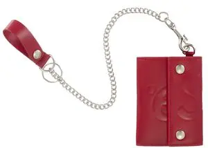 Supreme Leather Chain Wallet - Red