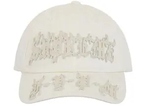 Supreme Leather Applique 6-panel Cap - White