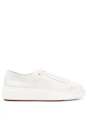 Santoni Leather Sneakers - White
