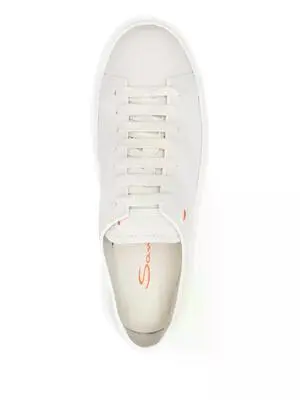 Santoni Leather Sneakers - White