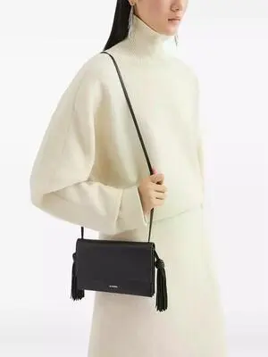 JIL SANDER Tassel Crossbody Bag - Black