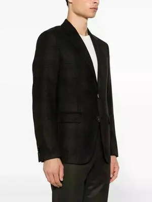 Zegna Checked Blazer - Brown