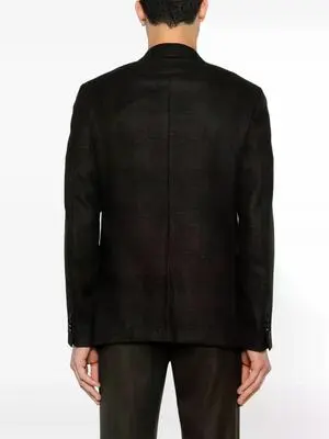 Zegna Checked Blazer - Brown