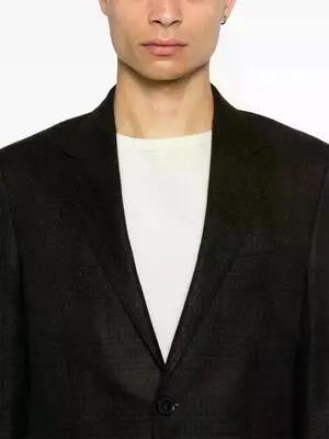 Zegna Checked Blazer - Brown