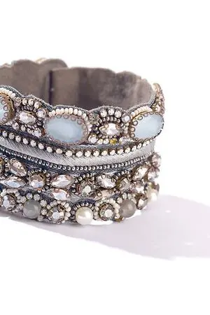 Deepa Gurnani Brixie Stone Bracelet - Grey