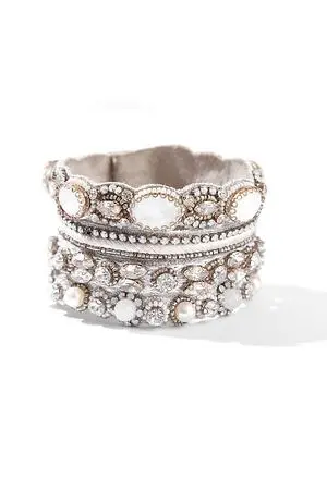 Deepa Gurnani Brixie Stone Bracelet - White