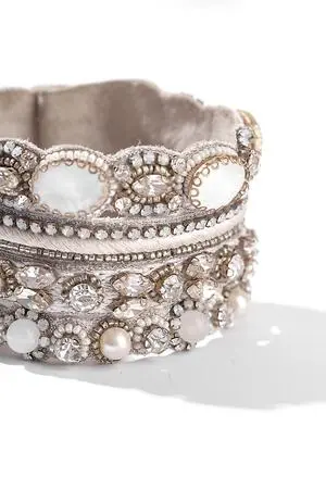 Deepa Gurnani Brixie Stone Bracelet - White