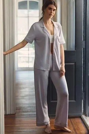 Eberjey Gisele Short-sleeve Pajama Set - Lavender
