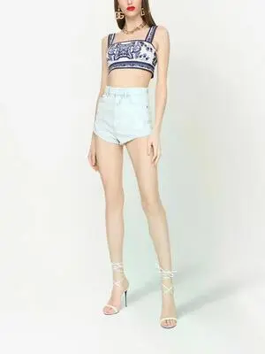 Dolce & Gabbana High-waisted Denim Shorts