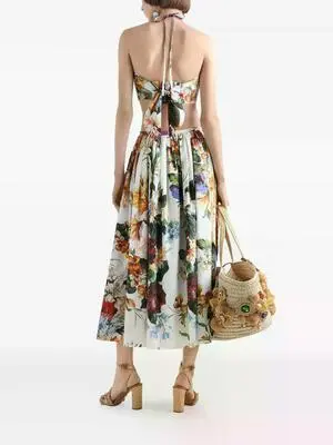 Dolce & Gabbana Midi Cotton Flared Skirt