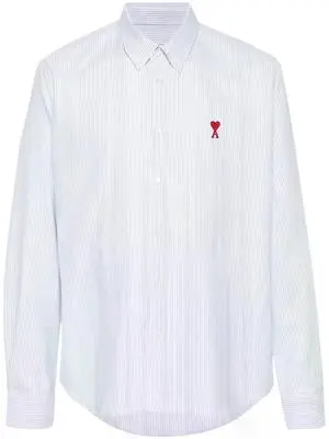 AMI Paris De Coeur Striped Shirt