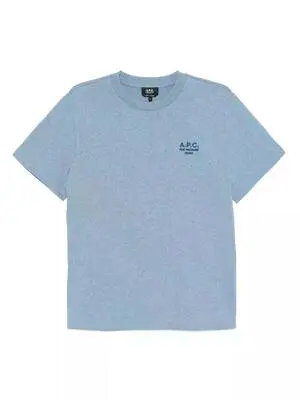 A.p.c. Logo-embroidered T-shirt - Blue