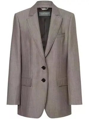 Alberta Ferretti Single-breasted Virgin Wool Blazer - Grey