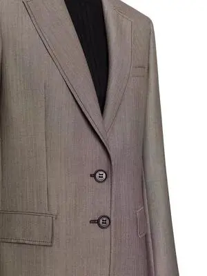 Alberta Ferretti Single-breasted Virgin Wool Blazer - Grey