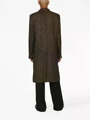 Dolce & Gabbana Double-breasted Herringbone Alpaca Wool-blend Coat