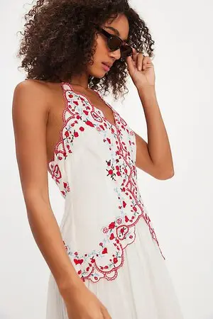 Free People Valenciana Midi Dress In Ivory Combo - 60% Off | Editorialist