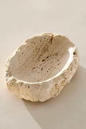 ATMA PREMA Indo Raw Travertine Dish