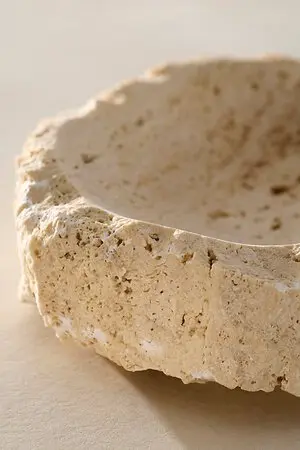 ATMA PREMA Indo Raw Travertine Dish