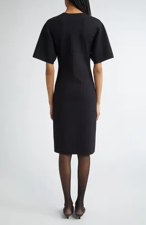 TOTEME Compact Jersey T-shirt Dress - Black