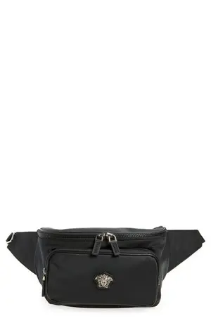 Versace La Medusa Nylon Belt Bag - Black-palladium