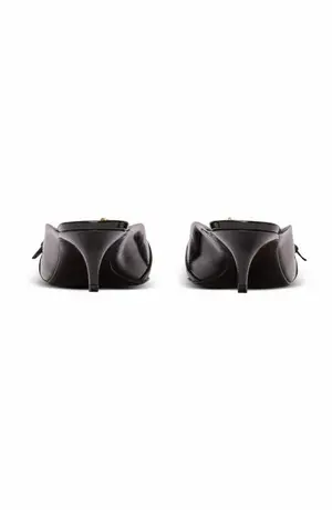 Balmain Sync Patent Leather Mules - Black