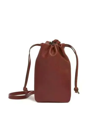 Marni Drawstring Leather Wallet - Red