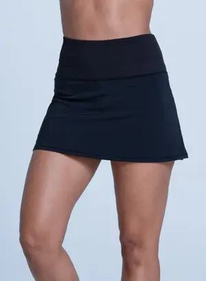 Lucky In Love Baseline A-line Skirt - Black