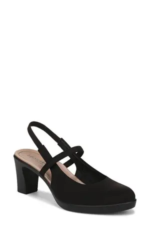 LIFESTRIDE Evoke Slingback Mary Jane Platform Pump - Black