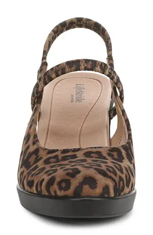 LIFESTRIDE Evoke Slingback Mary Jane Platform Pump - Brown Multi