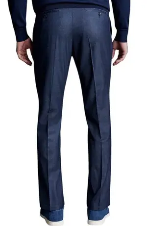CHARLES TYRWHITT Slim Fit End On End Ultimate Performance Suit Pants - Navy