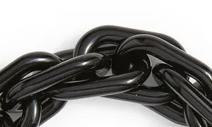 Clare V. Shortie Resin Link Chain Strap - Black Resin