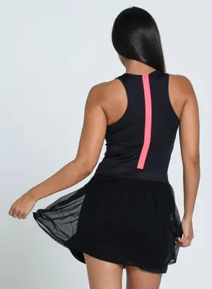 Lucky In Love Next Level Pleated Dress - Black