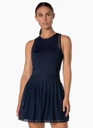 Lucky In Love Next Level Pleated Dress - Midnight
