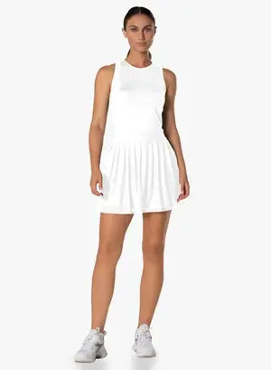 Lucky In Love Next Level Pleated Dress - White