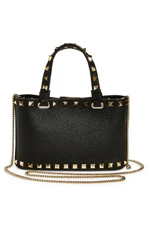 Valentino Garavani Mini Rockstud Top Handle Bag - Nero