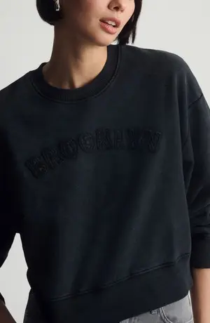 Brooklyn Industries Appliqué Logo Graphic Sweatshirt