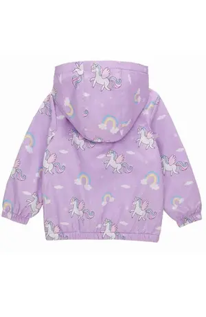 ROKKA&ROLLA Lightweight Fleece Lined Jacket - Purple Unicorn