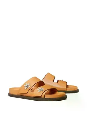 Tory Burch Embellished Slip-on Sandals - Brown