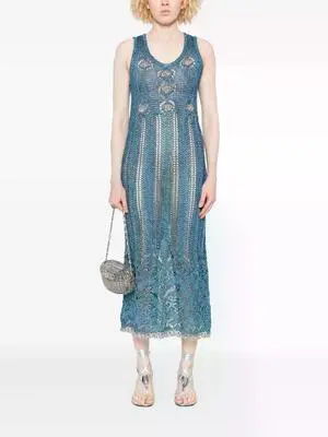 Rabanne Lurex-knit Midi Dress