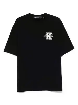 Karl Lagerfeld Logo-appliqué T-shirt - Black