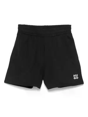 Hugo Logo-embroidered Cotton Shorts