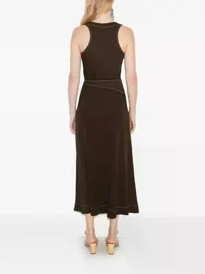 Tory Burch Belted Jersey Skirt - Brown